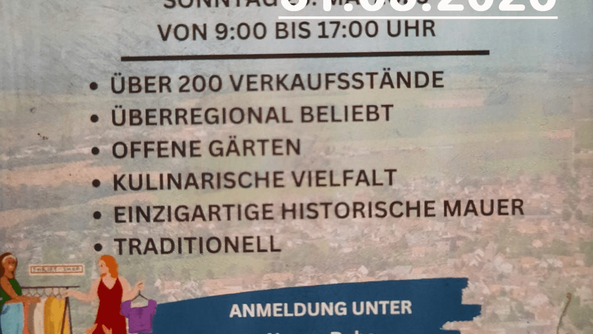 Stadtmauertrödel 2026 - 31.05.2026 - Rüthen - YourNextStories ...